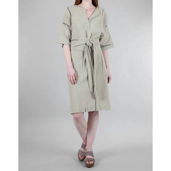 Uzi Nyc | Dresses | New Uzi Nyc Belt Dress In Oatmeal | Poshmark